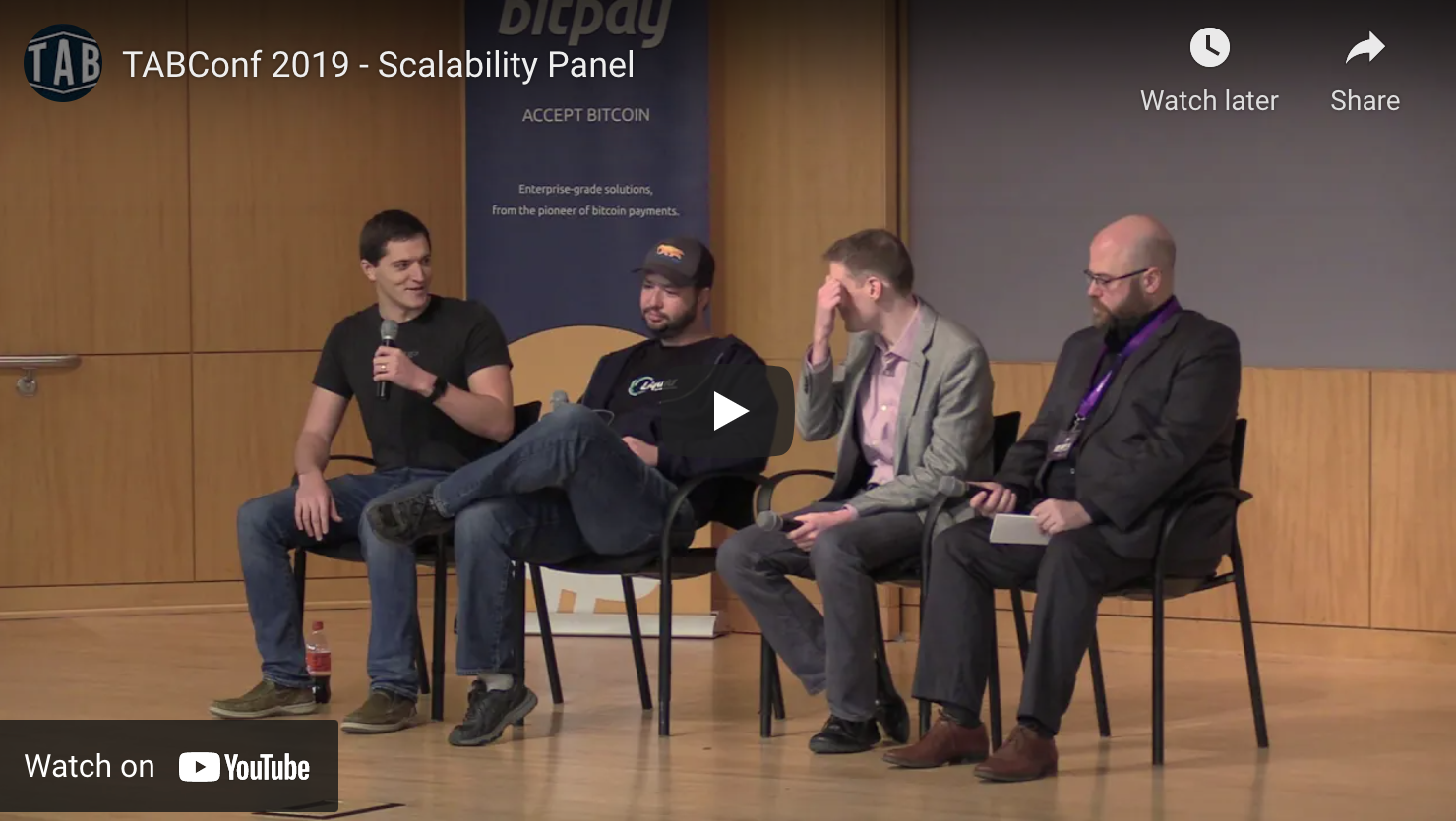 Scaling Blockchains: Panel at TABConf 2019